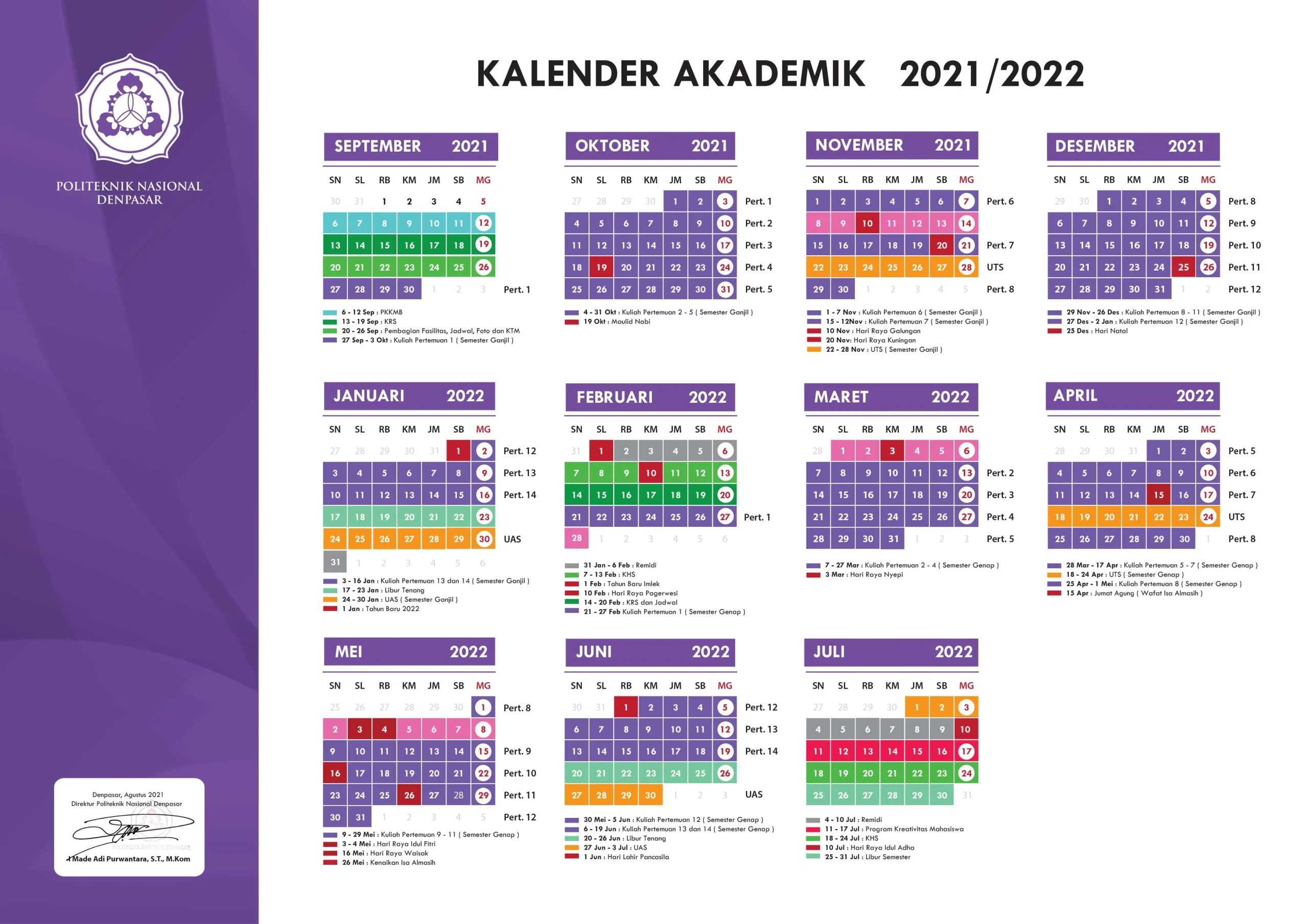 Kalender Akademik - Politeknik Nasional - Start Here, Go Anywhere
